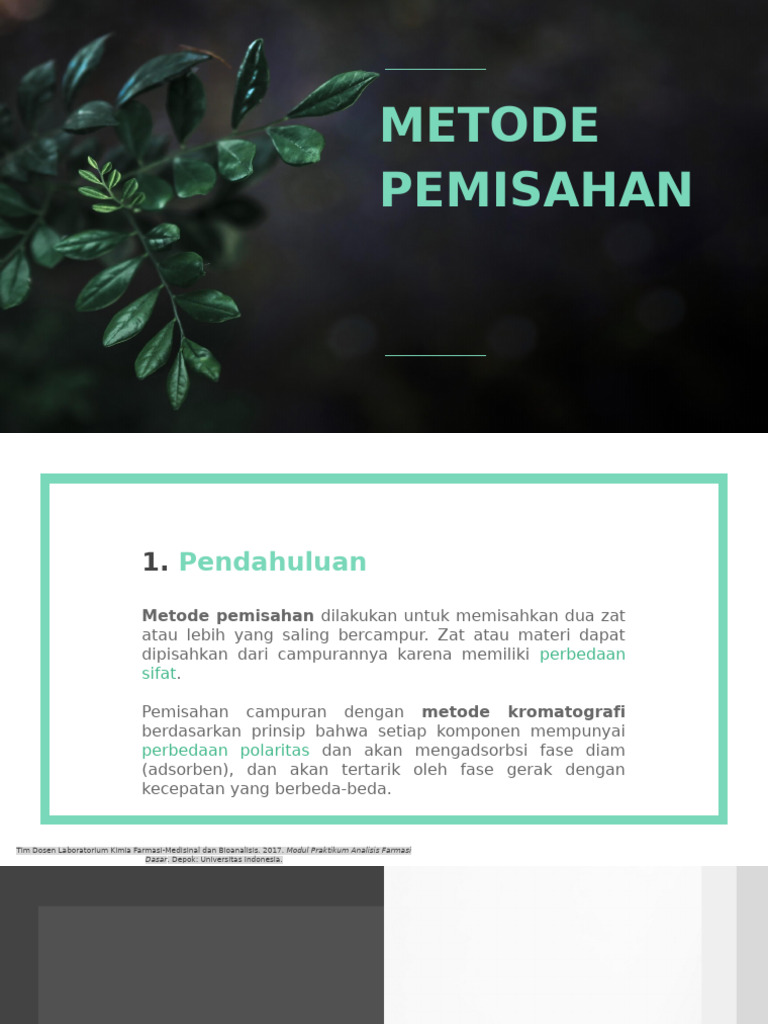 Metode Pemisahan | PDF
