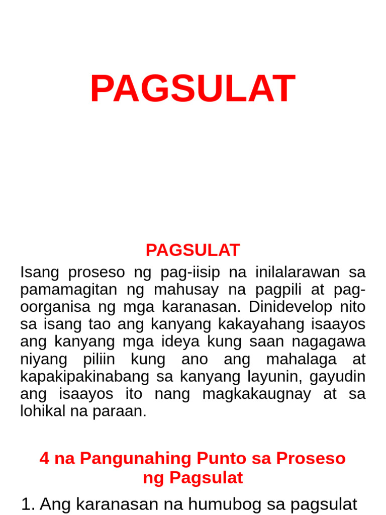PAGSULAT | PDF