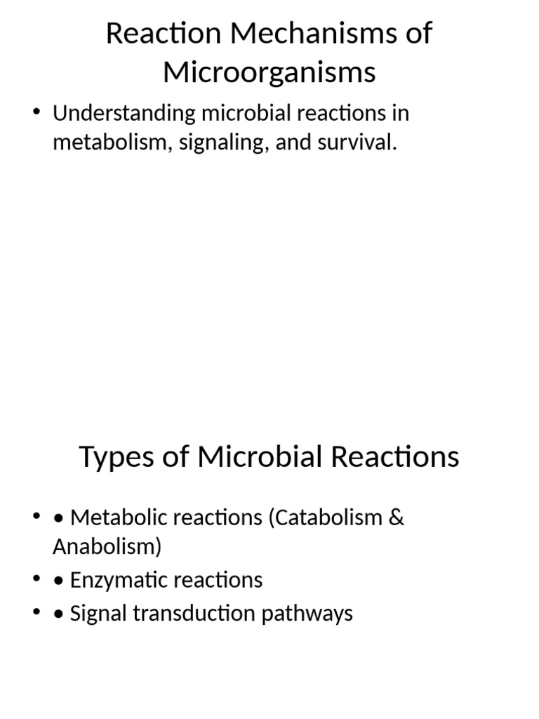 Reaction_Mechanisms_of_Microorganisms | PDF