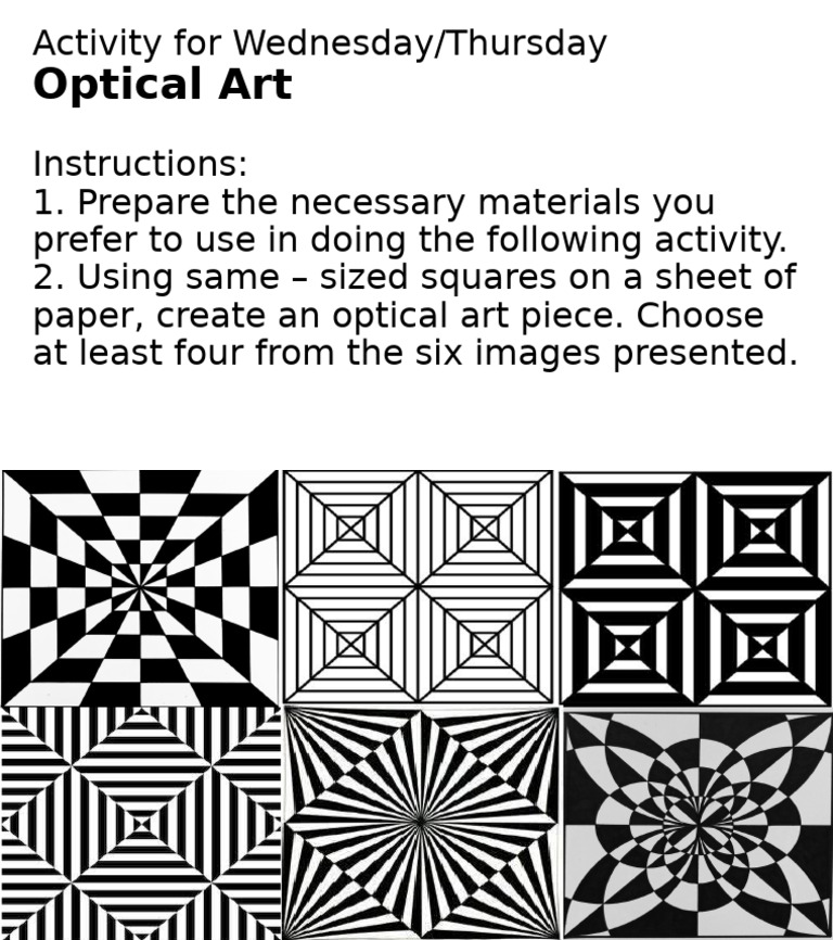 Optical Art Activity | PDF