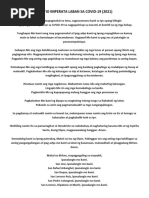 Oratio Imperata For Calamities | PDF