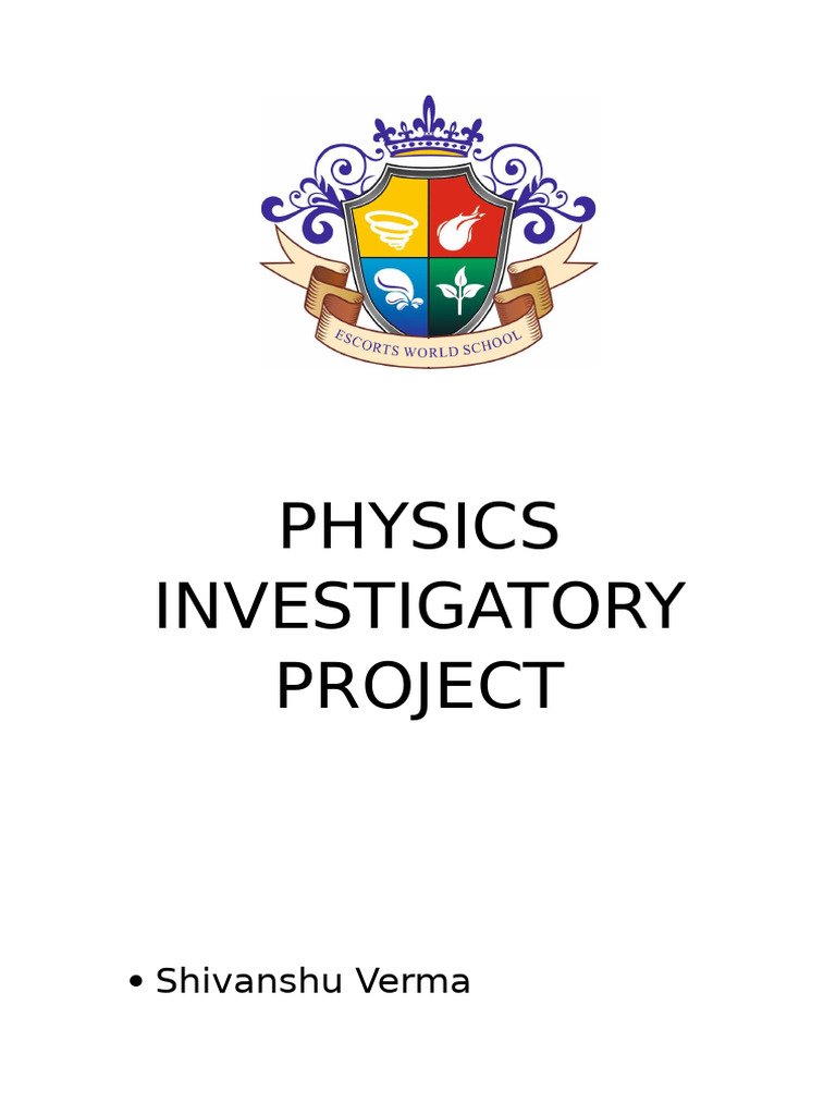 Physics Investigatory Project | PDF