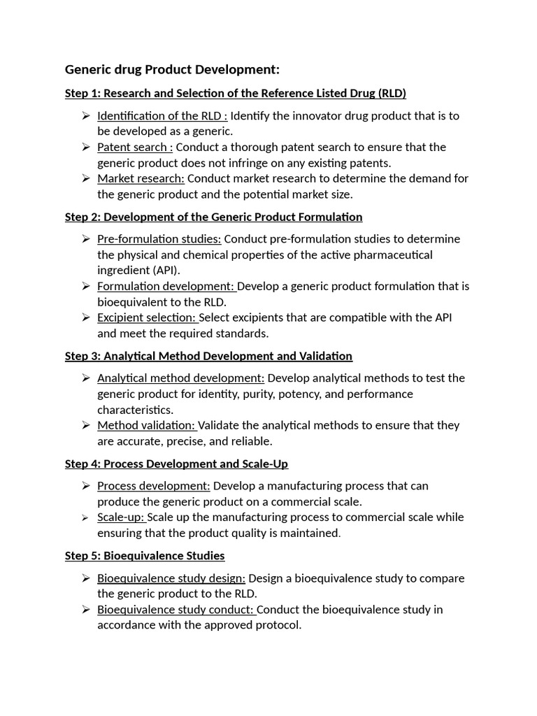 Generic Drug Product Development | PDF | Generic Drug | Food And Drug Administration