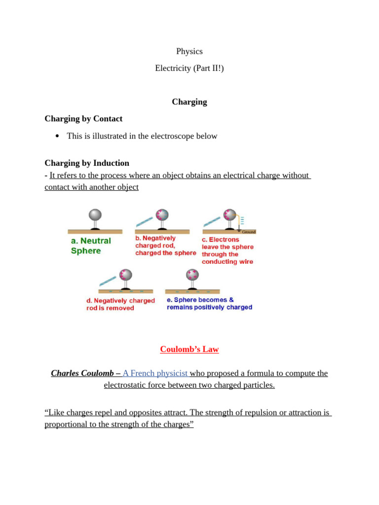 Physics | PDF | Electric Field | Electric Charge