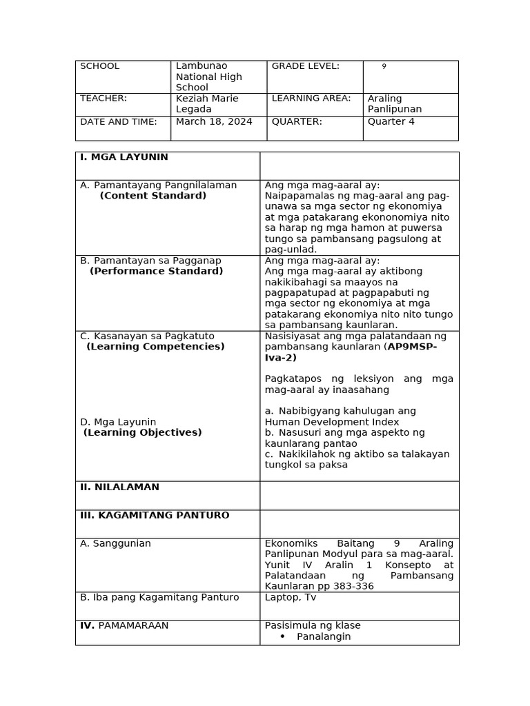 Q4 Day 3 Human Development Index LP | PDF