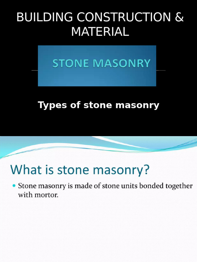 Types of Stone Masonry | PDF