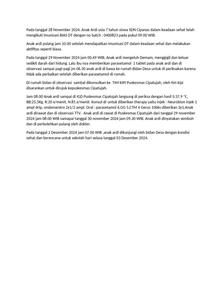 Kronologis KIPI ARDI | PDF