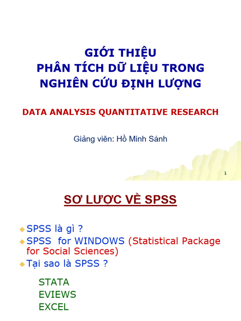 1.SPSS Gioi Thieu | PDF