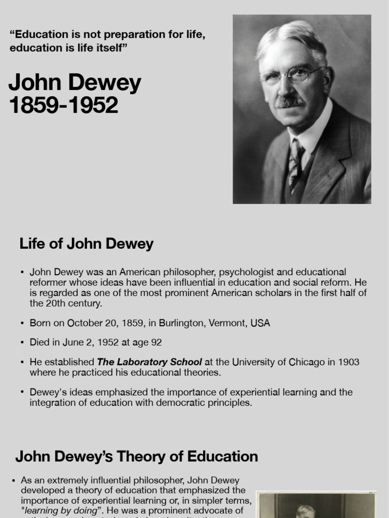 John Dewey's Experiential Education Theory | PDF | John Dewey | Learning