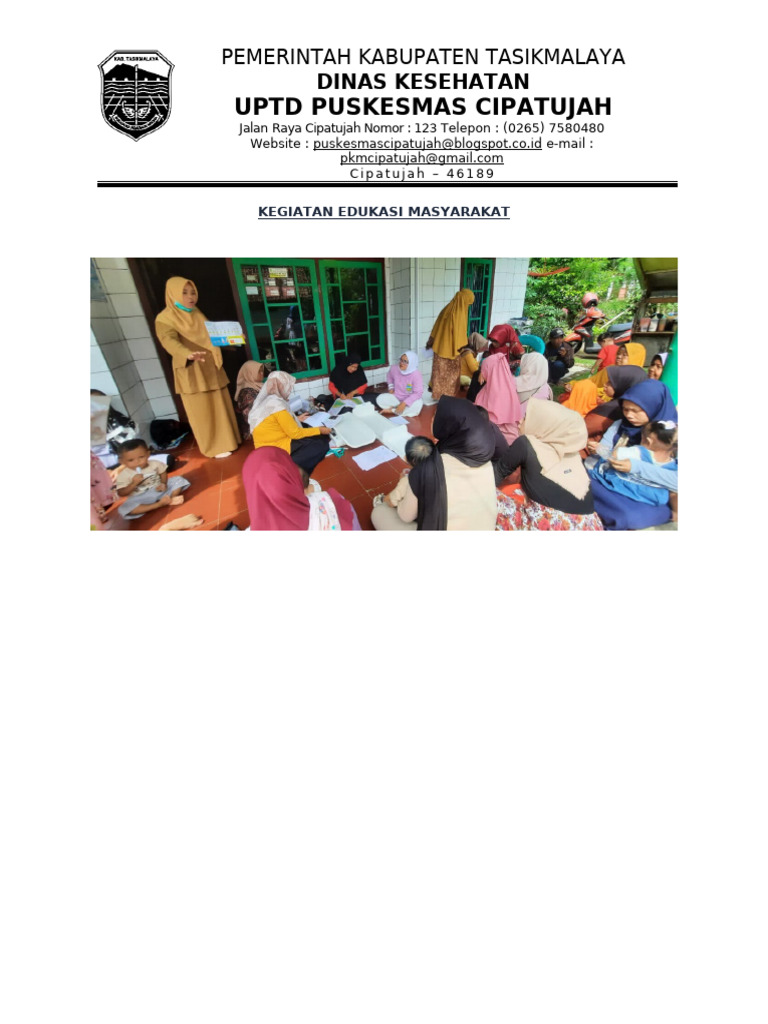 Kegiatan Edukasi Masyarakat | PDF
