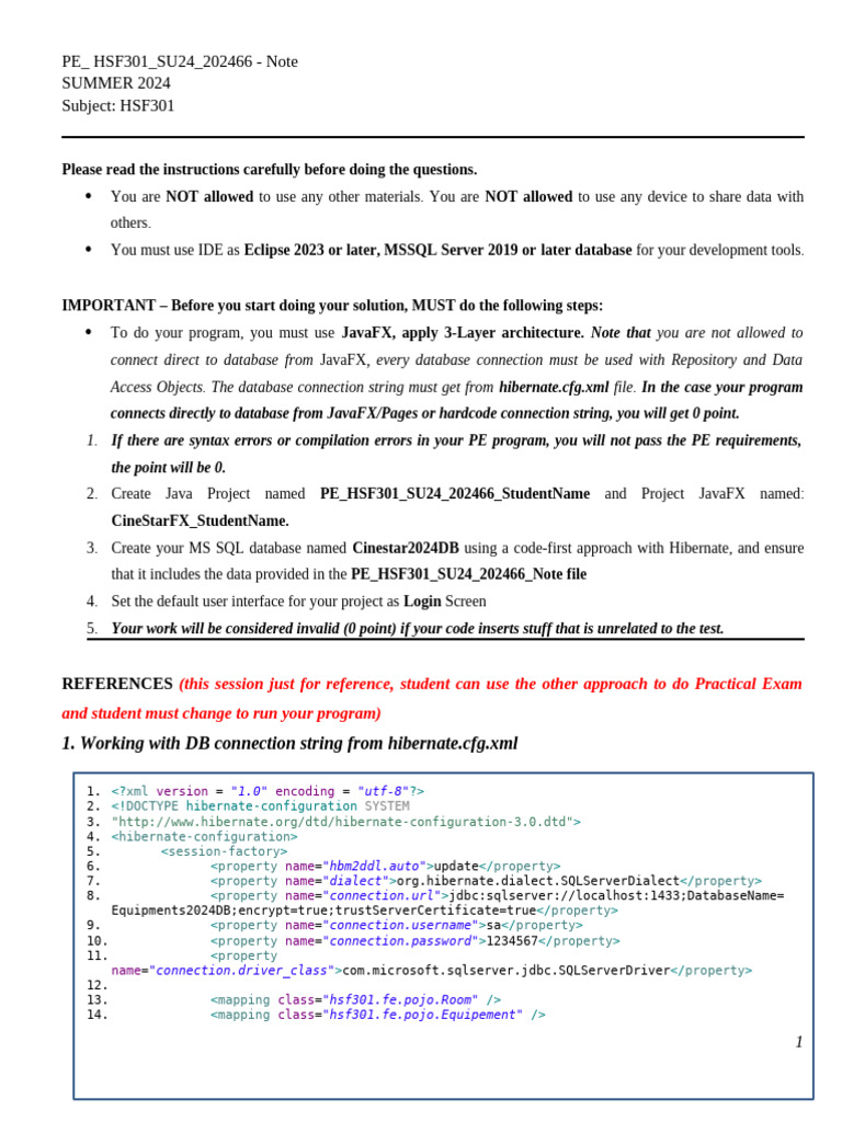 PE HSF301 SU24 202466 Note | PDF | Databases | Software Development