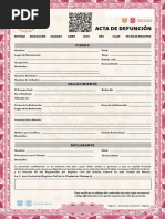 Acta de Defuncion Miss Donato PDF | PDF