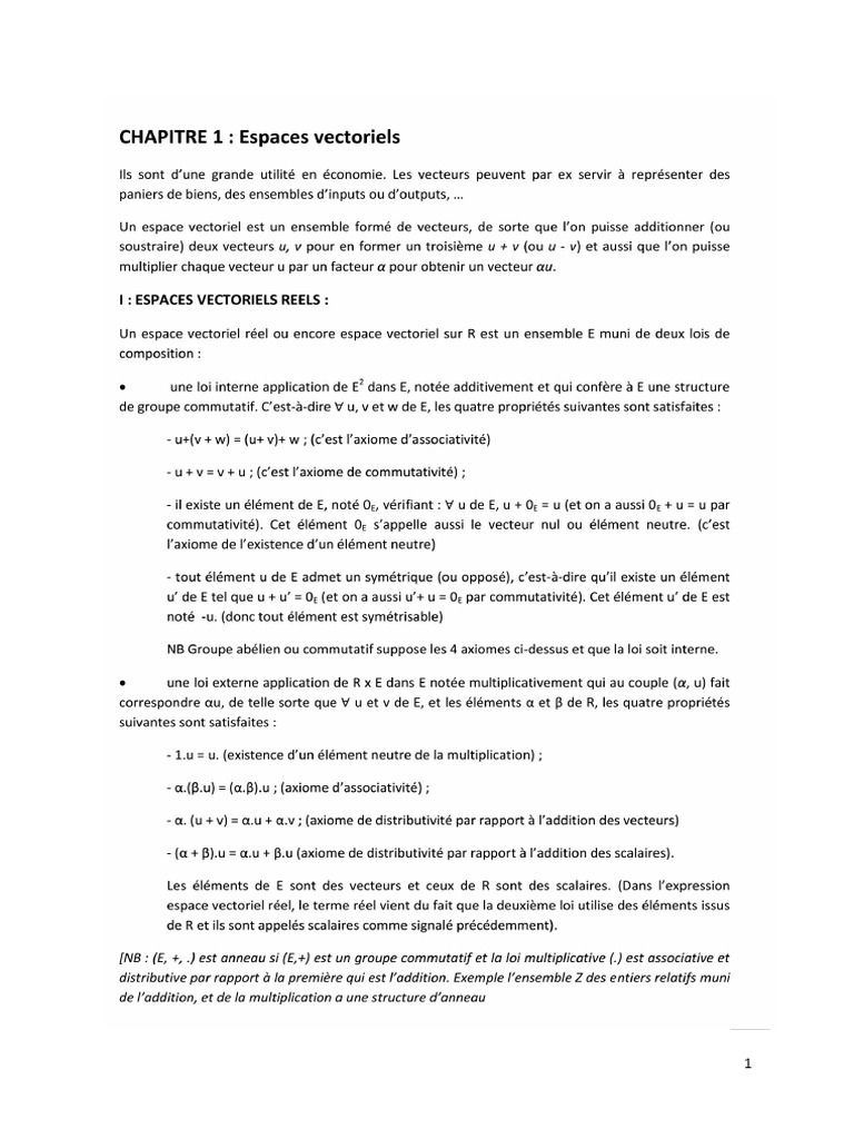Chapitres 1 Et 2 | PDF