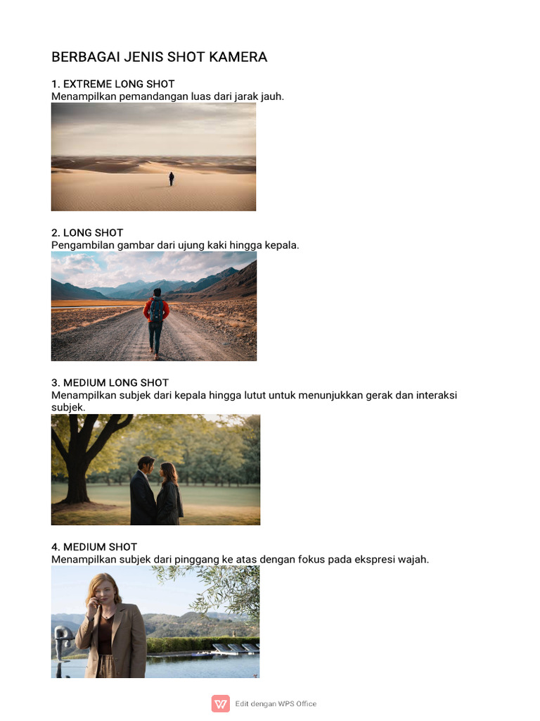 Berbagai Jenis Shot Kamera | PDF