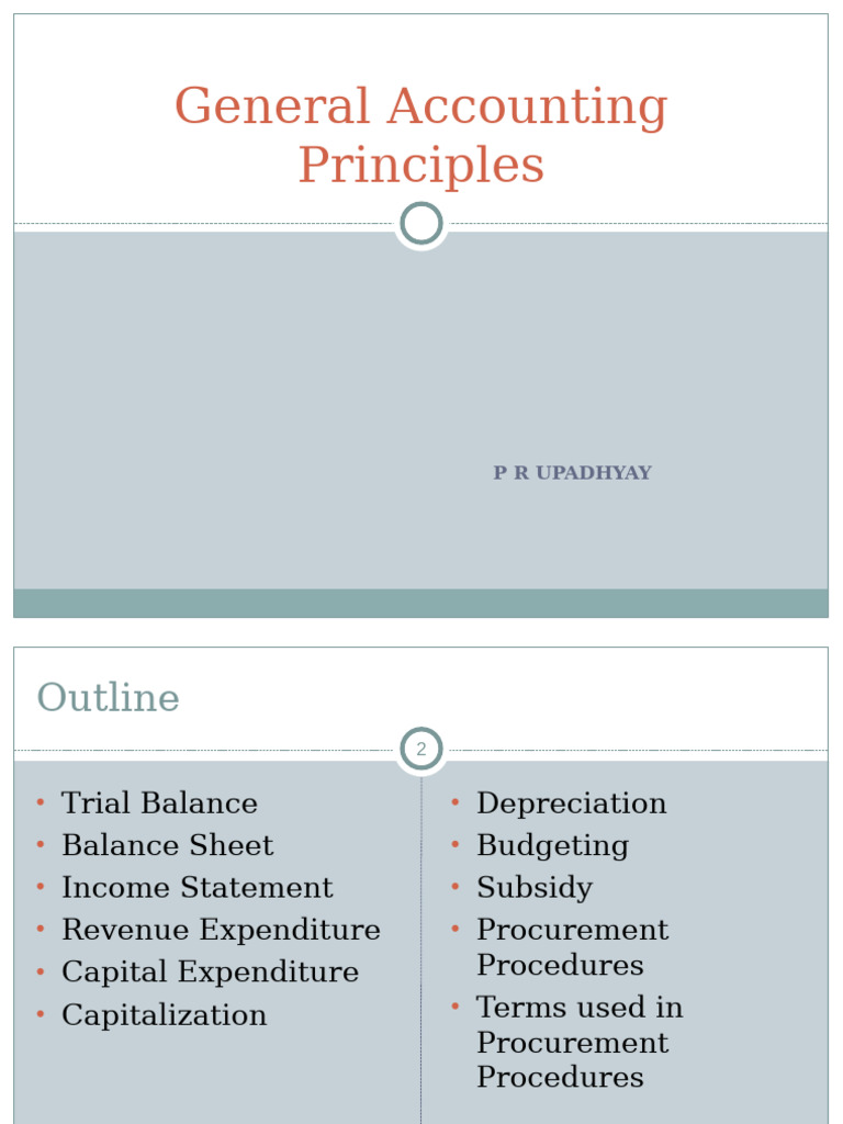General Accounting Principles - Updated | PDF | Debits And Credits ...