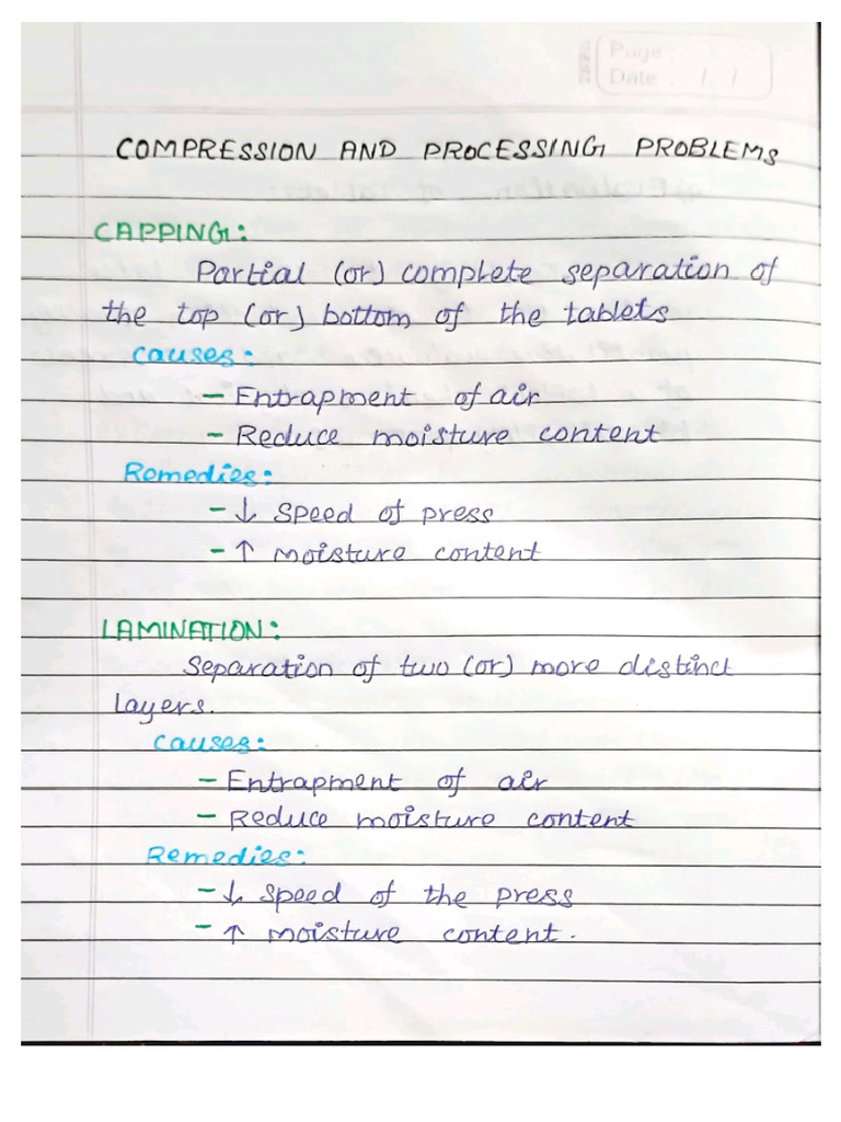 Industrial Pharmacy-1;Tablet Processing Problems | PDF