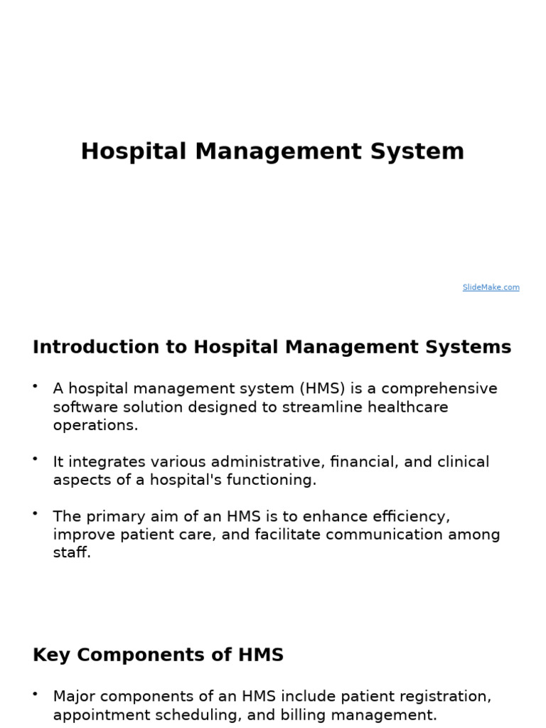 Hospital Management System | PDF | Electronic Health Record | Health Care