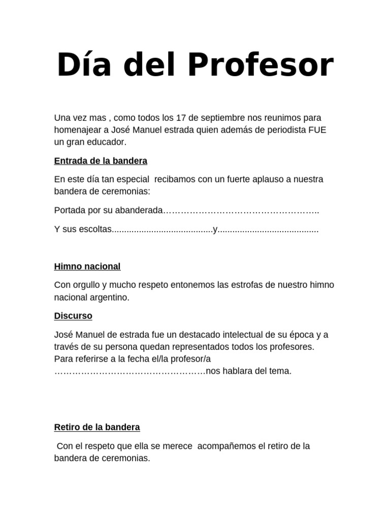 Día del profesor | PDF