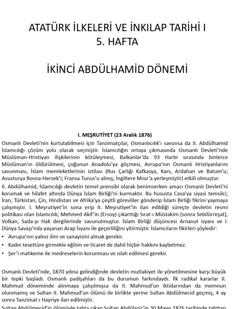 2020-2021 ATA 101 5. Hafta | PDF