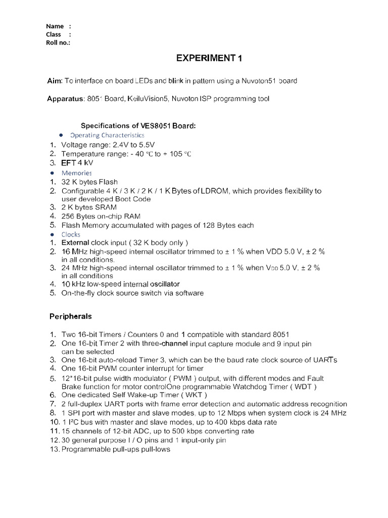 EXP 1 ERTOS final | PDF