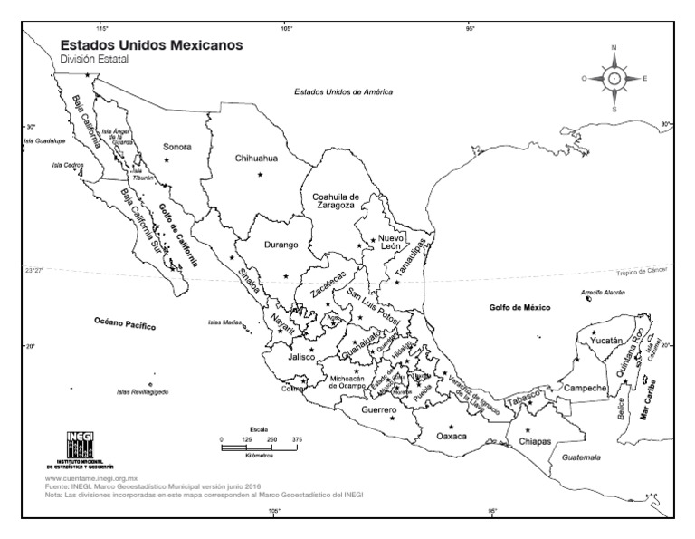 Mapa de La Republica Mexicana | PDF