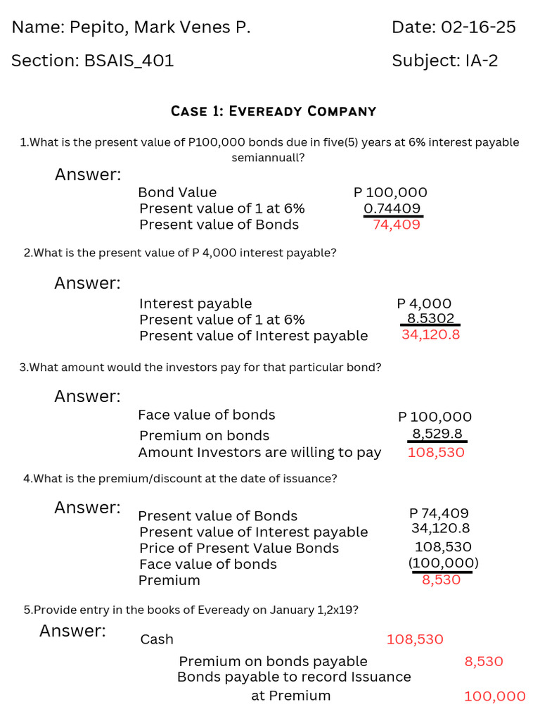 03 Performance Task Mwaps | PDF | Bonds (Finance) | Fair Value