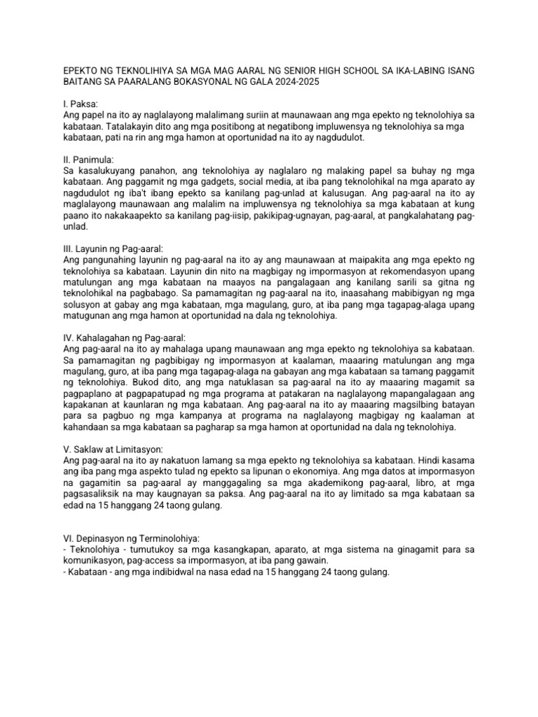 Epekto NG Tekno | PDF