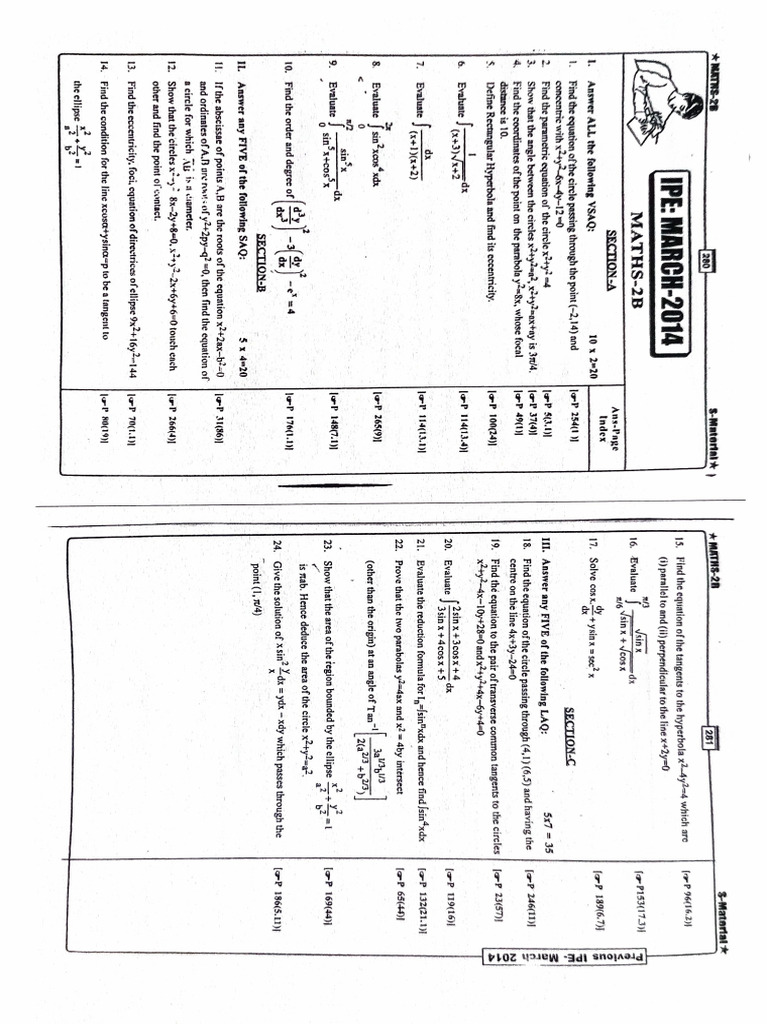 2B Previous Papers | PDF