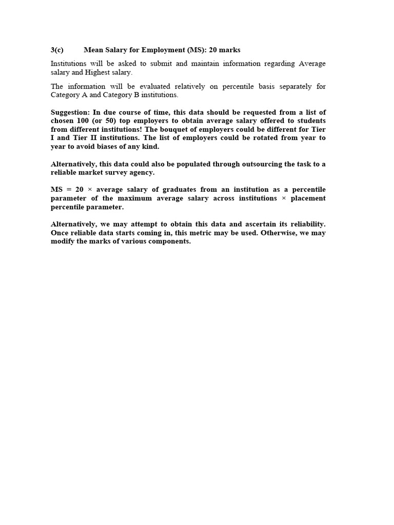 Mean Compensation Package | PDF