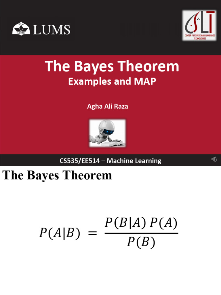 007-01-The Bayes Theorem Examples MAP | PDF | Evidence | Statistics