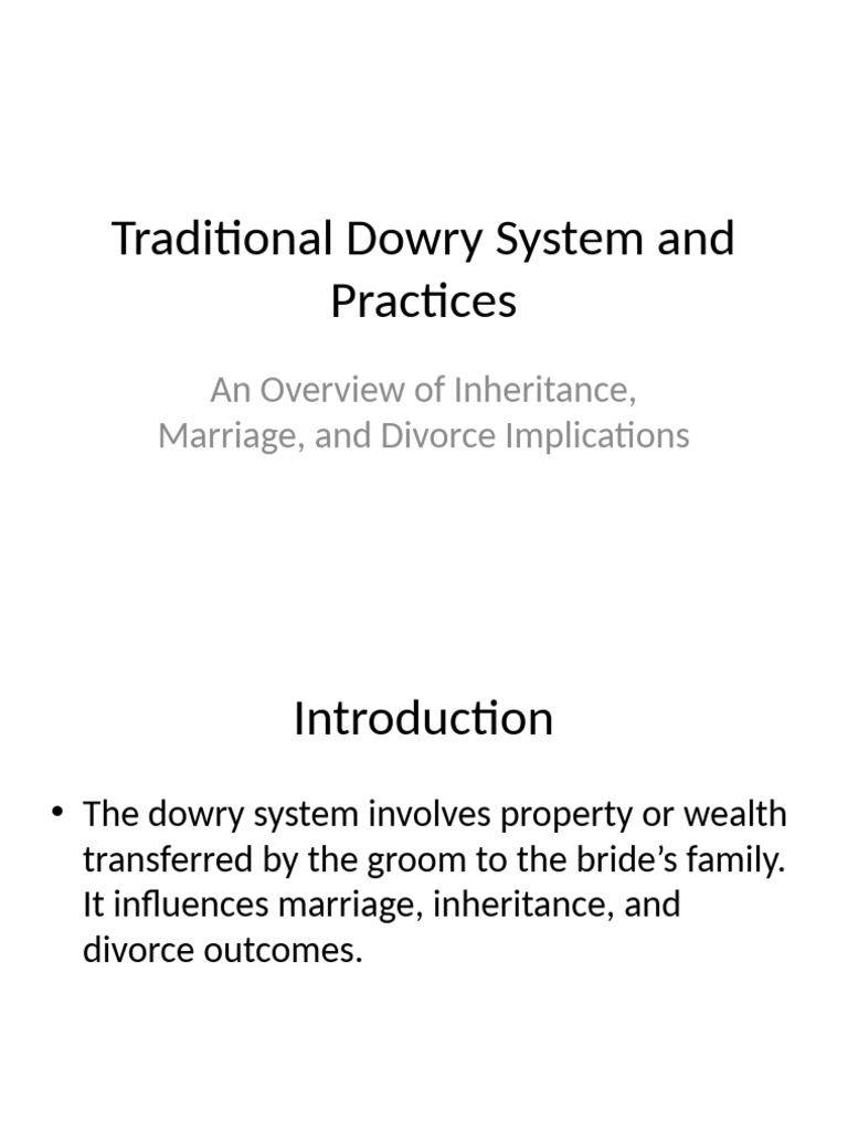 Dowry System Presentation | PDF