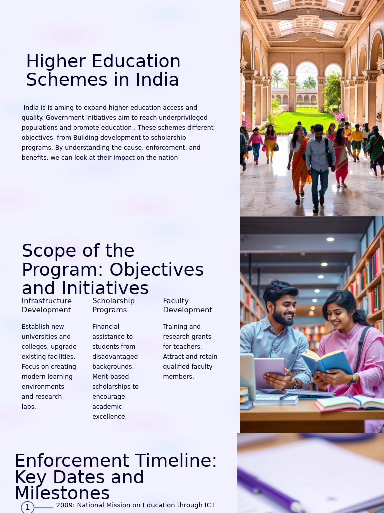 Expanding Horizons Higher Education Schemes in India | PDF ...