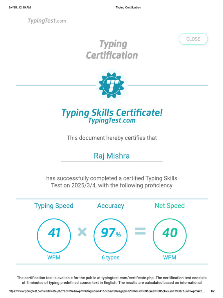 Typing Test | PDF