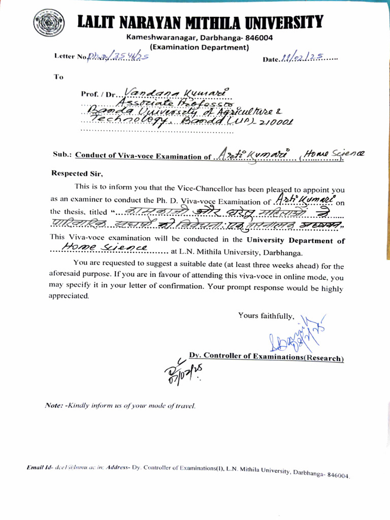 PhD Viva-Voce Examination Notification | PDF