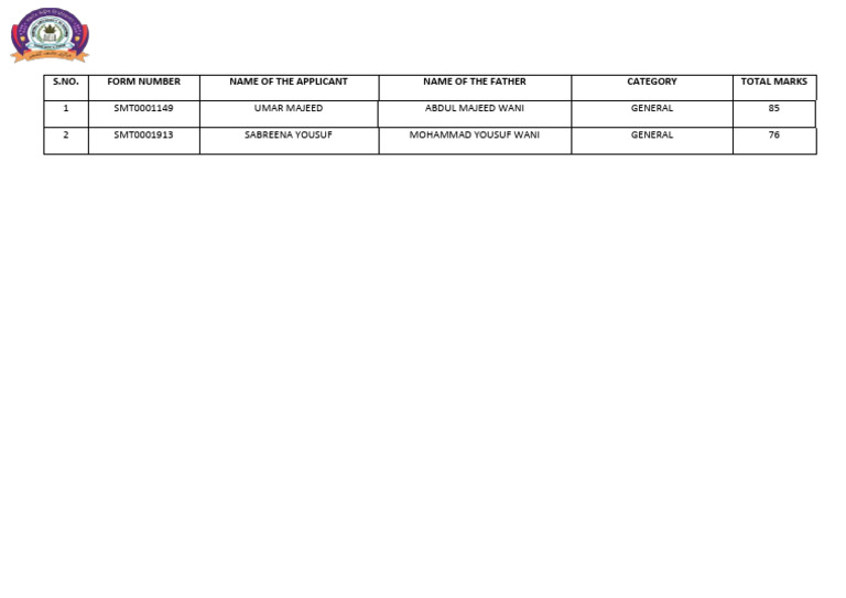 Provisional LLM Admission List 2024 | PDF | Justice | Crime & Violence