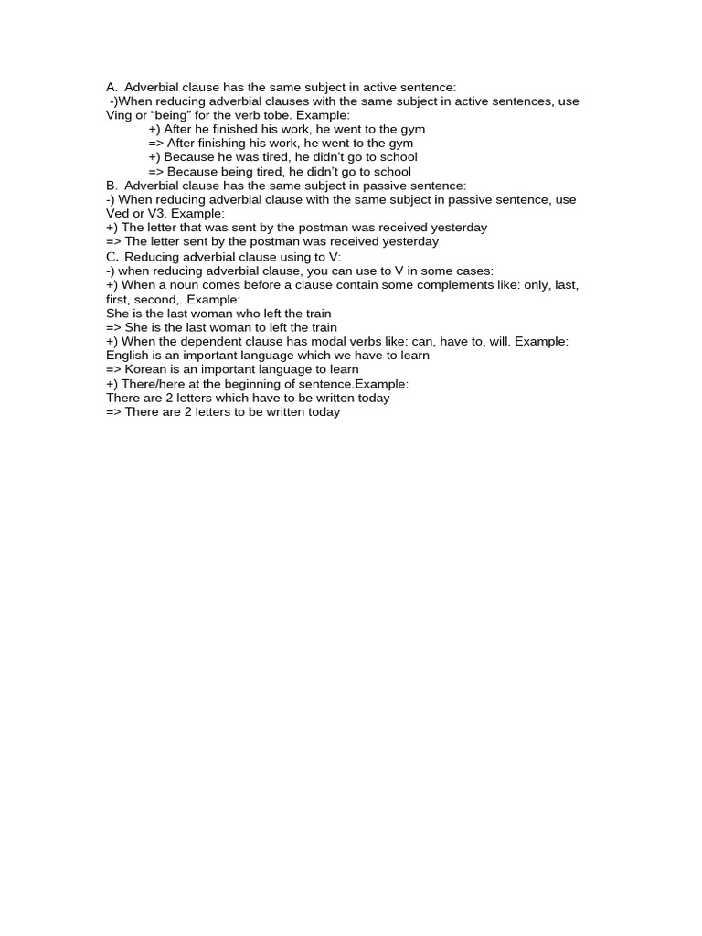 Adverbial Clause | PDF
