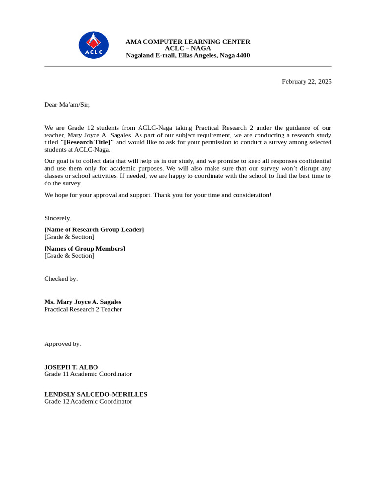 Request Letter | PDF