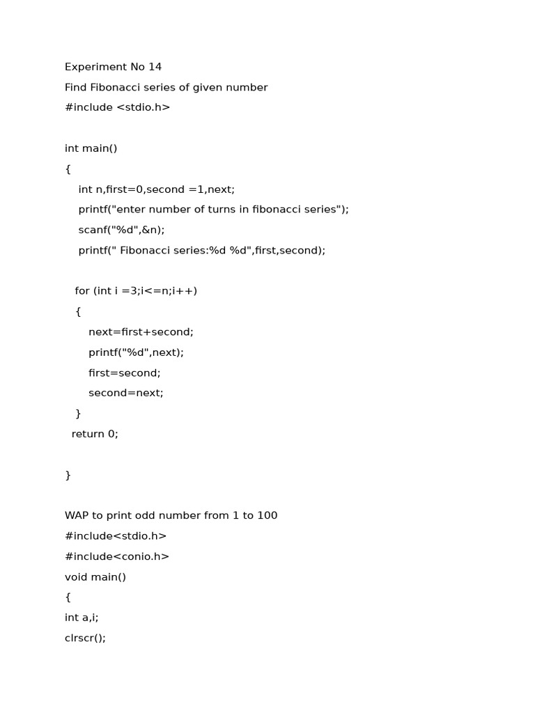 Experiment No 14 | PDF