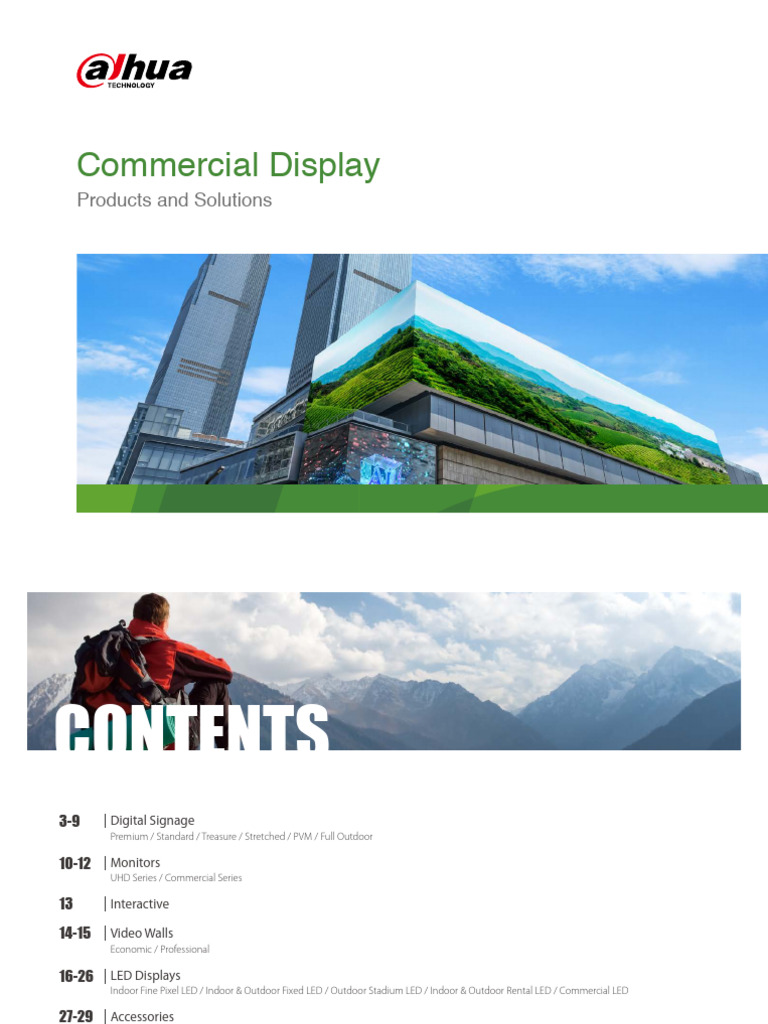 Catalog - Dahua Commercial Display Products and Solutions - V1.0 - EN ...