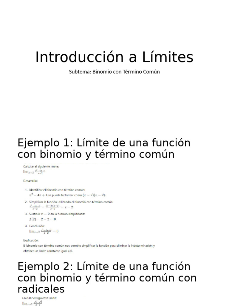 Presentacion Binomio Termino Comun | PDF