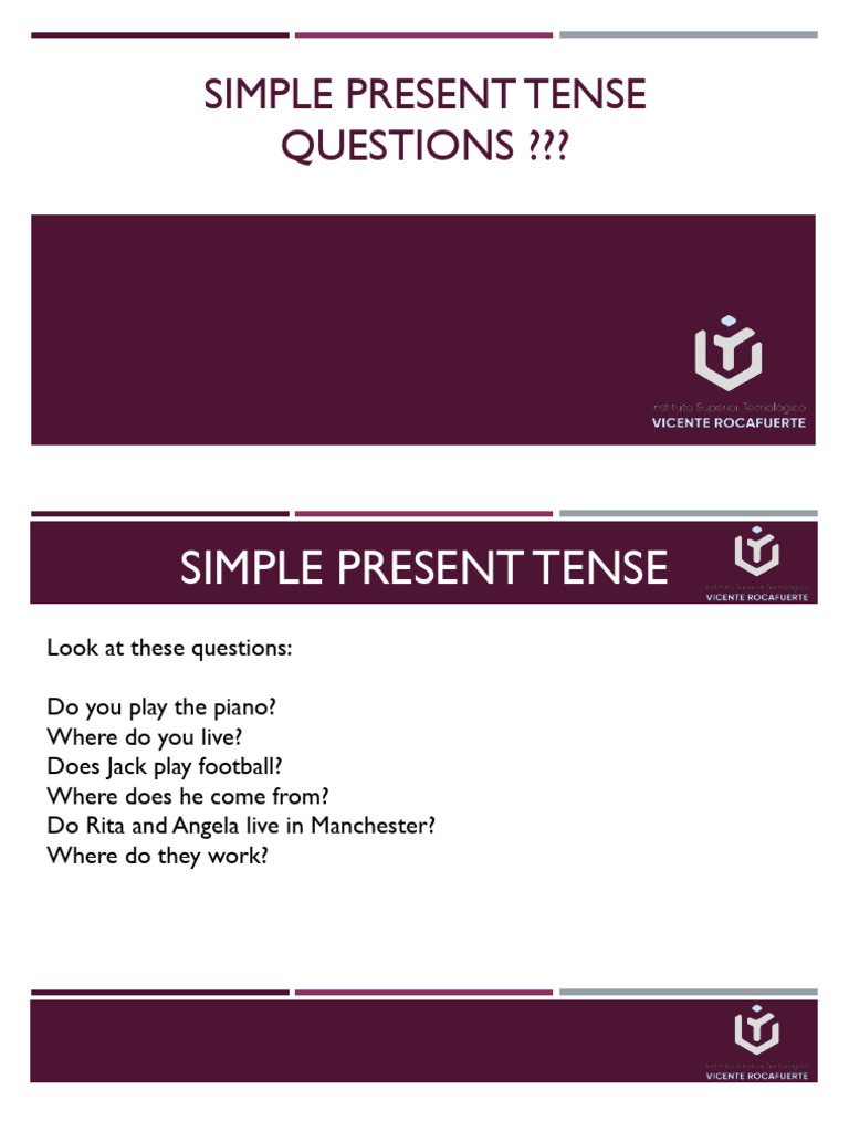 Present Simple Questions | PDF