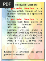 Functions and Piecewise | PDF | Function (Mathematics) | Functions And Mappings