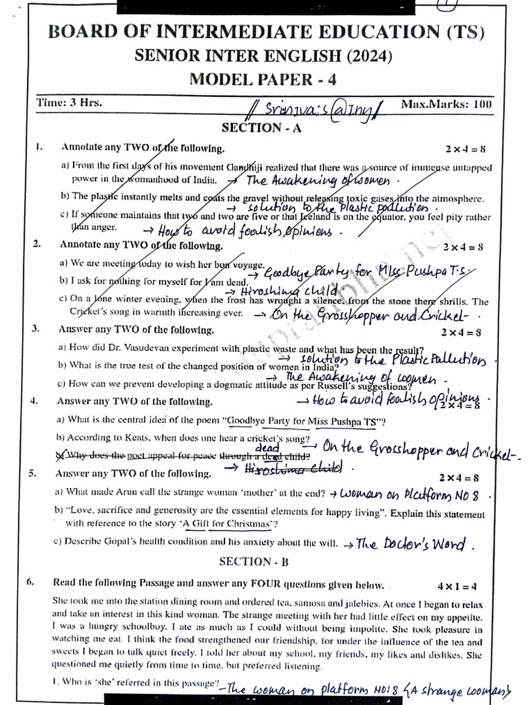 SR - Eng'bie Paper 4 | PDF