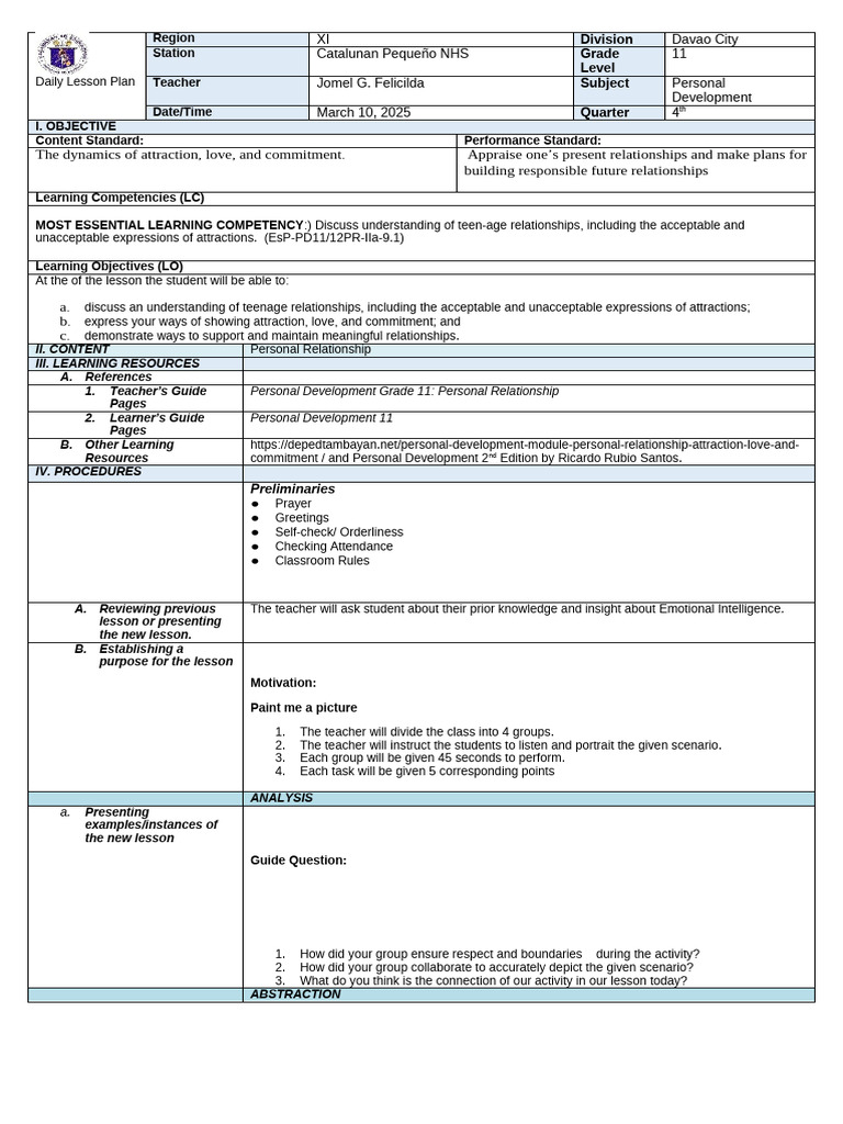 Personal Development For Demo | PDF | Attachment Theory | Intimate ...