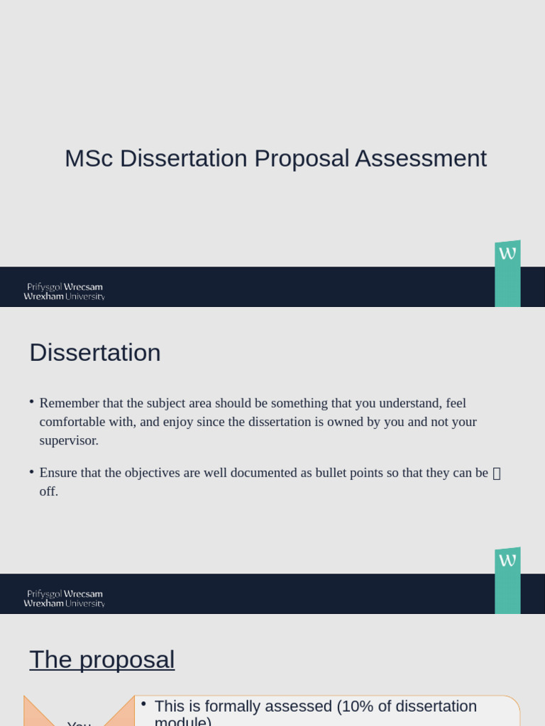 MSc Dissertation Proposal Guidelines | PDF