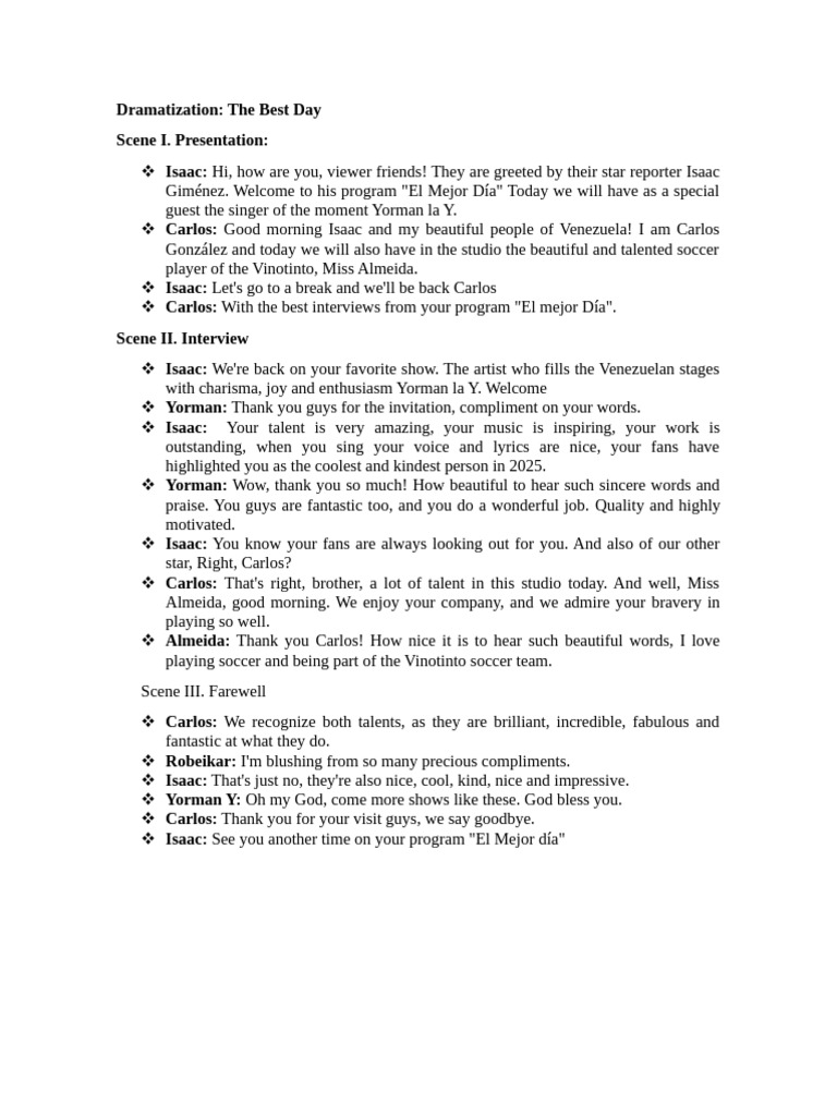 Dramatization Ingles | PDF