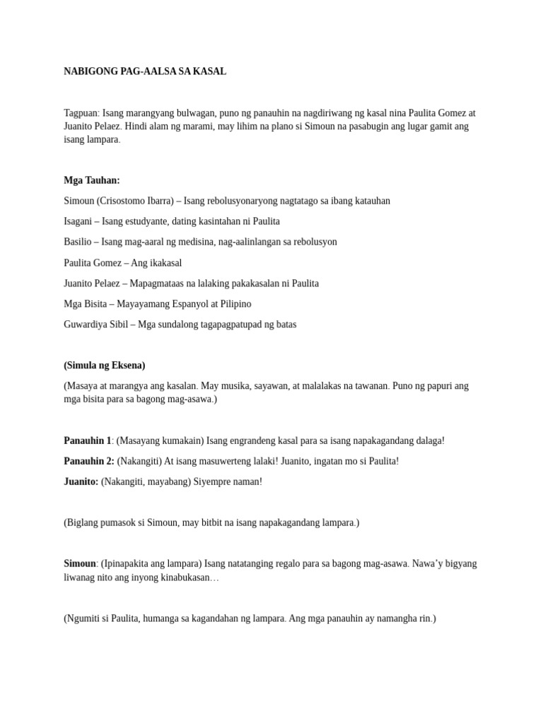 NABIGONG PAG-AALSA SA KASAL | PDF