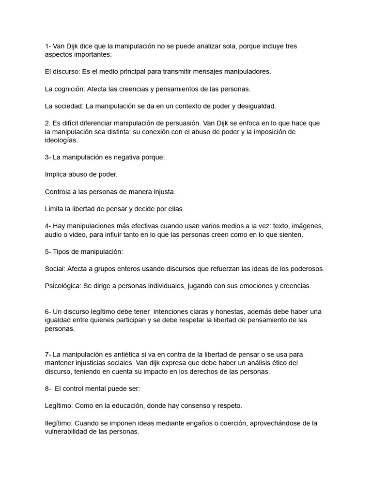 Van Dijk, Cap 9 | PDF | Hablar en público | Pensamiento