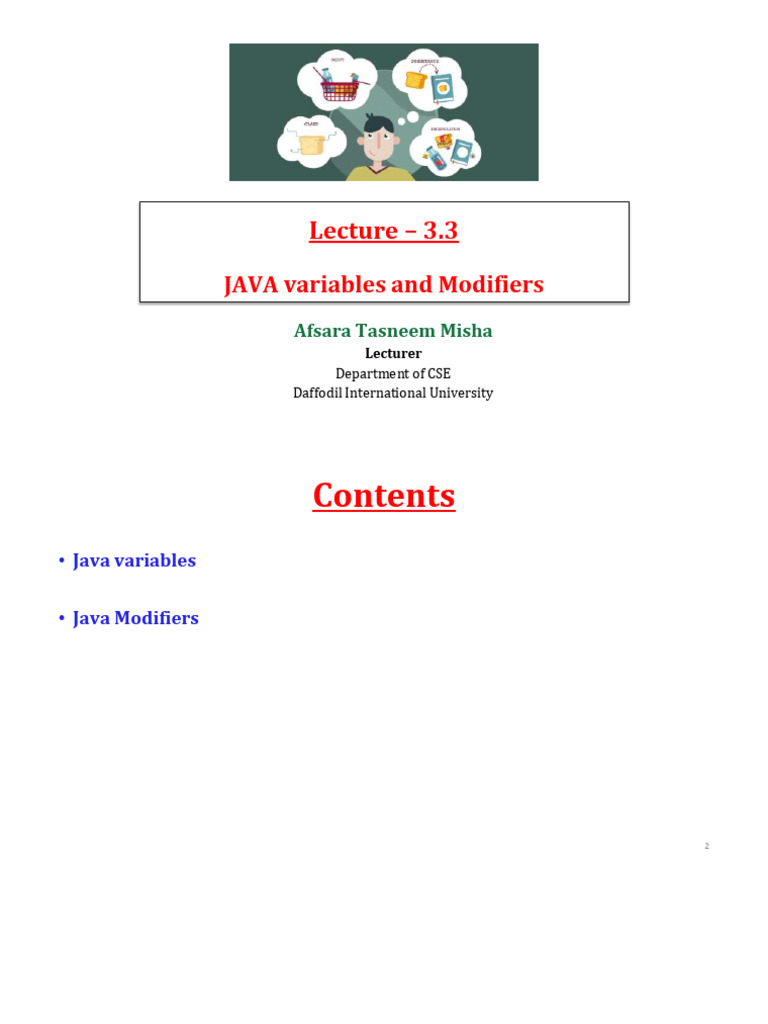 Lecture_3.3-Java variables,Modifiers | PDF | Class (Computer ... Lecture_3.3-Java variables,Modifiers | PDF | Class (Computer ...