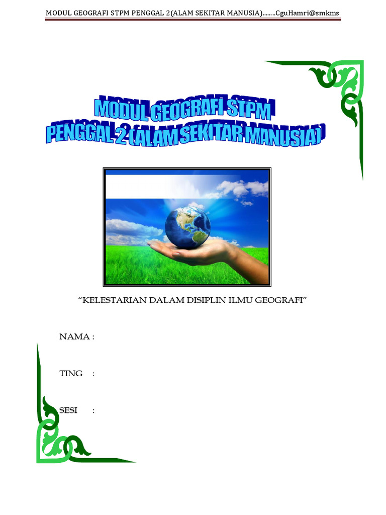 Modul Nota Geografi Sem 2 | PDF